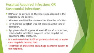 HOSPITAL ACQUIRED INFECTIONS - SSRMC PSM | PPTX