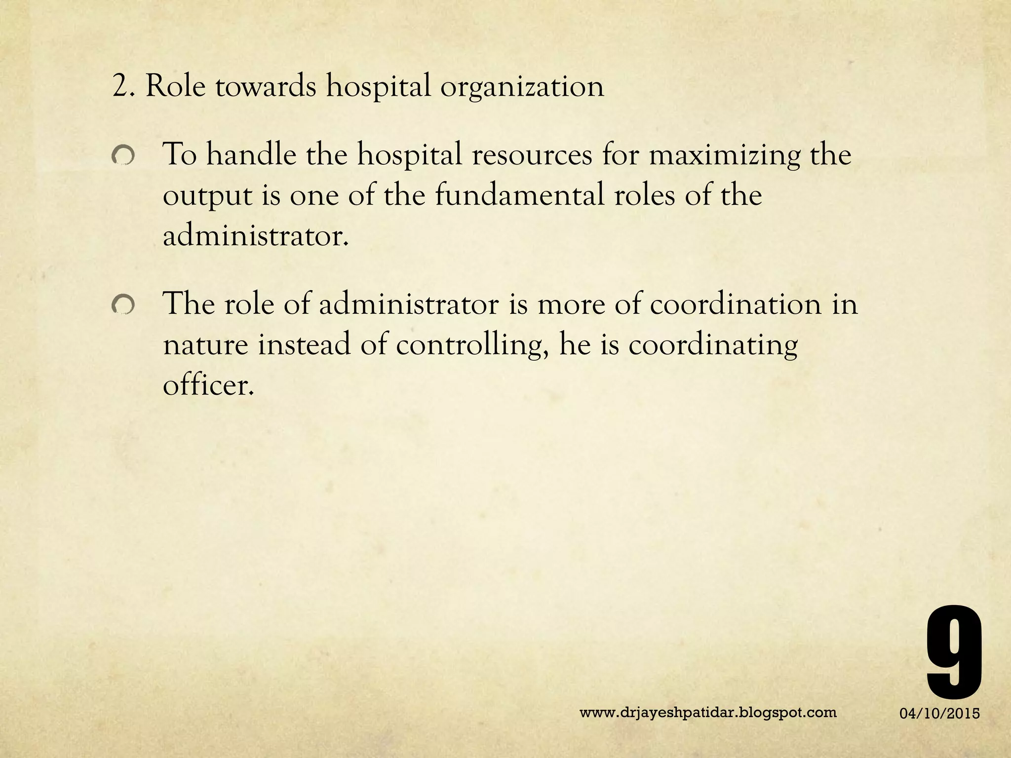 Hospital administration | PDF