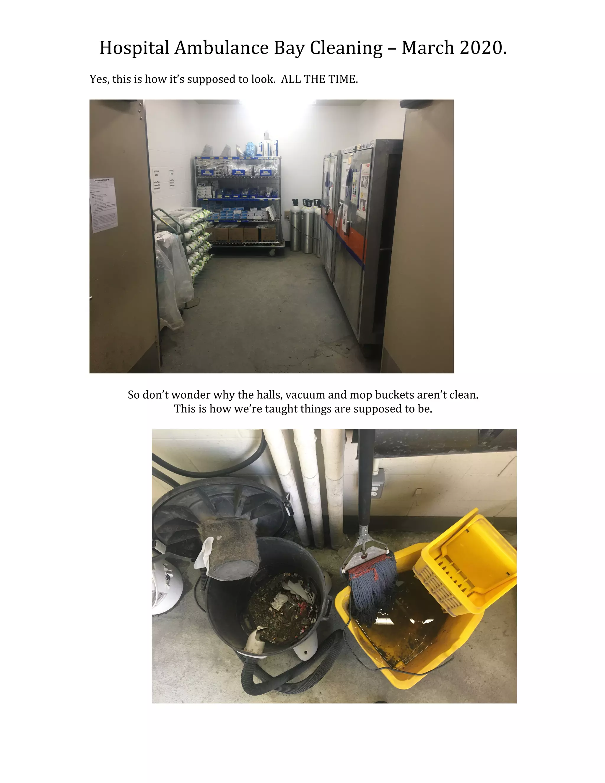 Hospital ambulance bay cleaning march 2020 | PDF