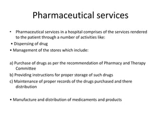 Hospital and its organisation, BUDGET AND pHARMACY AND tHERAPEUTIC ...