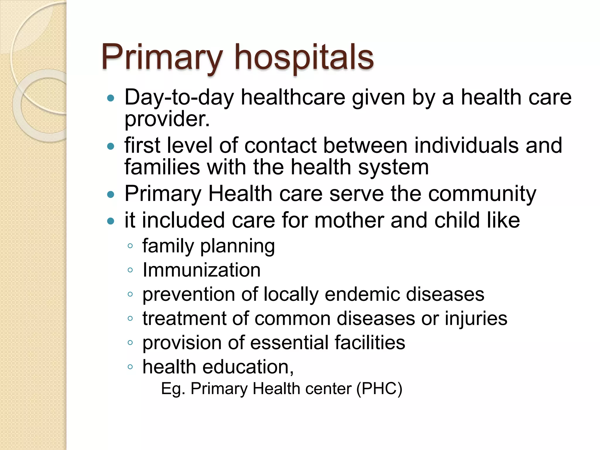 Hospital and its organization | PPTX