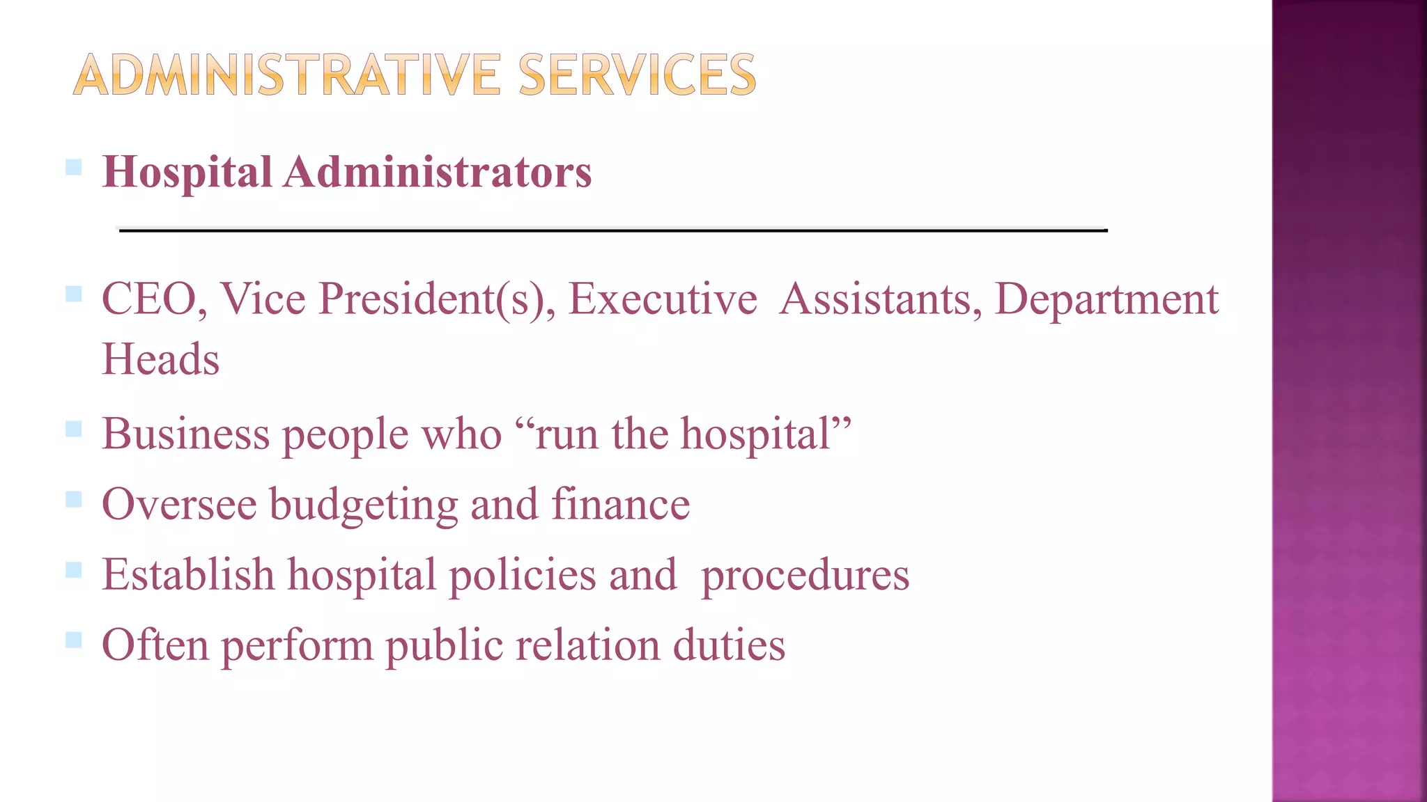 Hospital and its organisation | PPTX