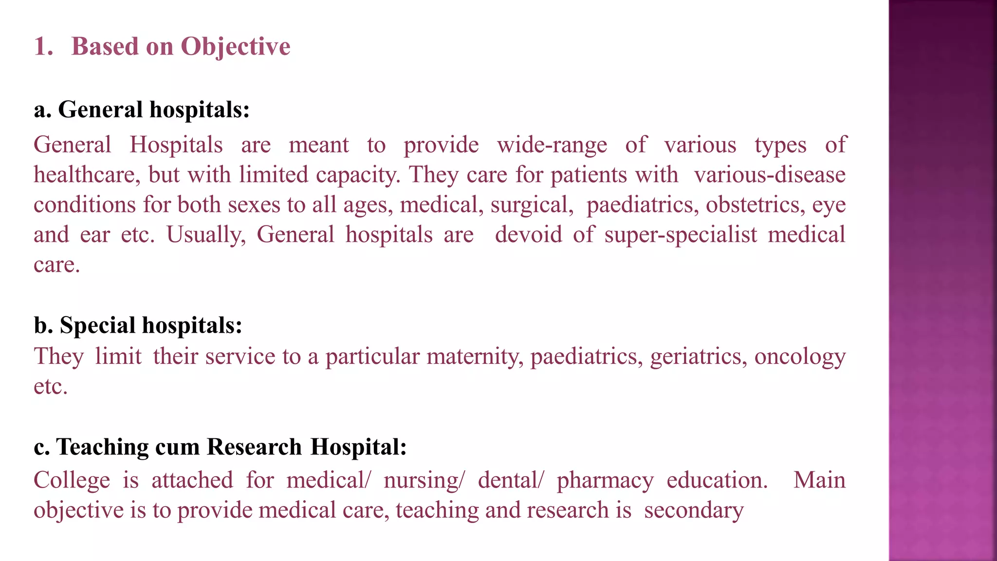 Hospital and its organisation | PPTX