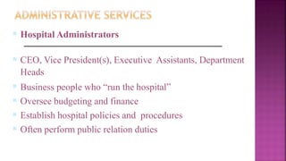 Hospital and its organisation | PPTX