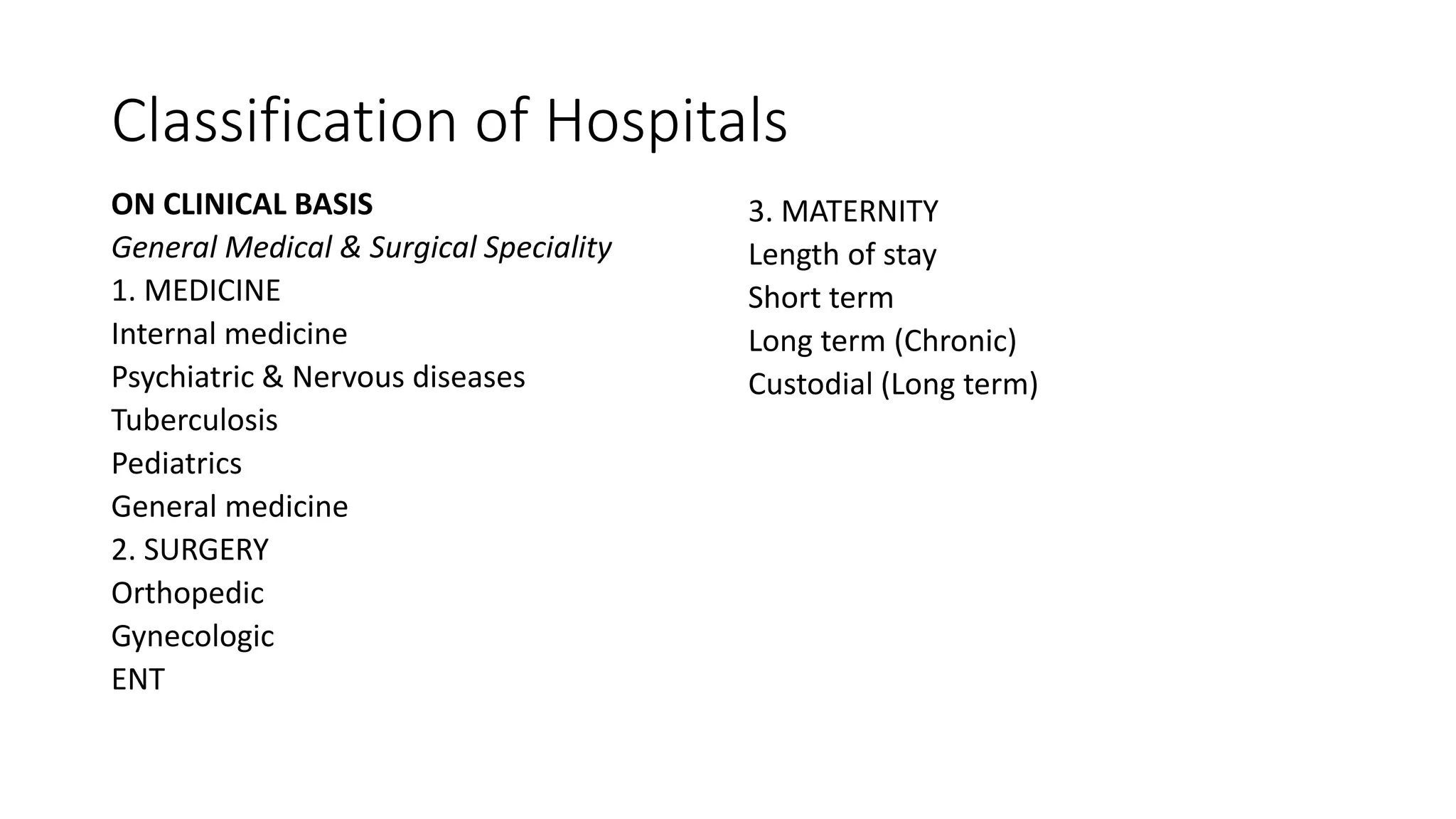 Hospital and organisation of hospital.pptx | Infectious Diseases ...