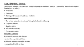 HOSPITAL AND REHABILITATION ORGANIZATION- FUNCTIONS AND TYPES.pptx