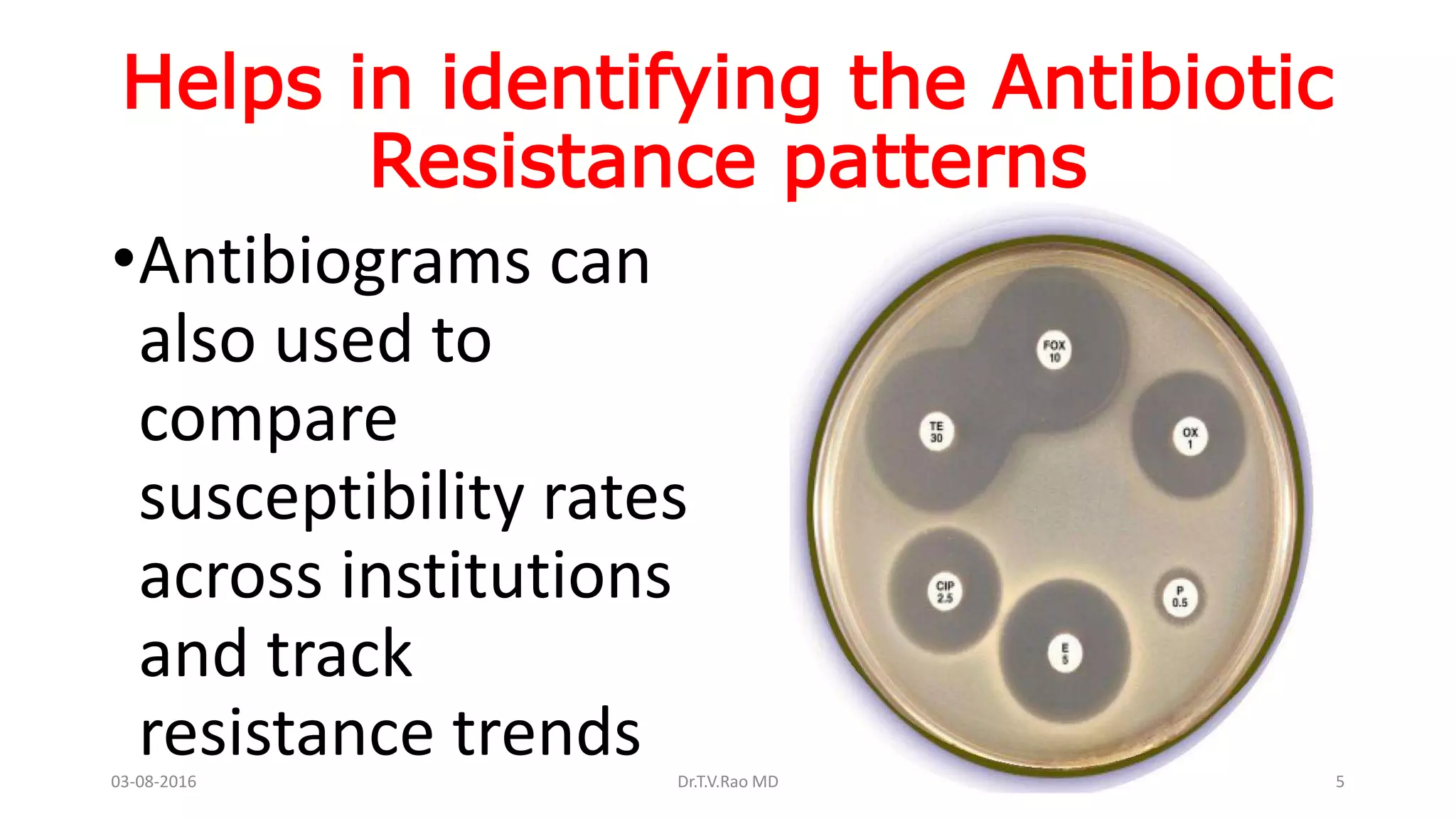 HOSPITAL ANTIBIOGRAMS principles interpretation and documentation | PPTX