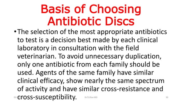 HOSPITAL ANTIBIOGRAMS principles interpretation and documentation ...