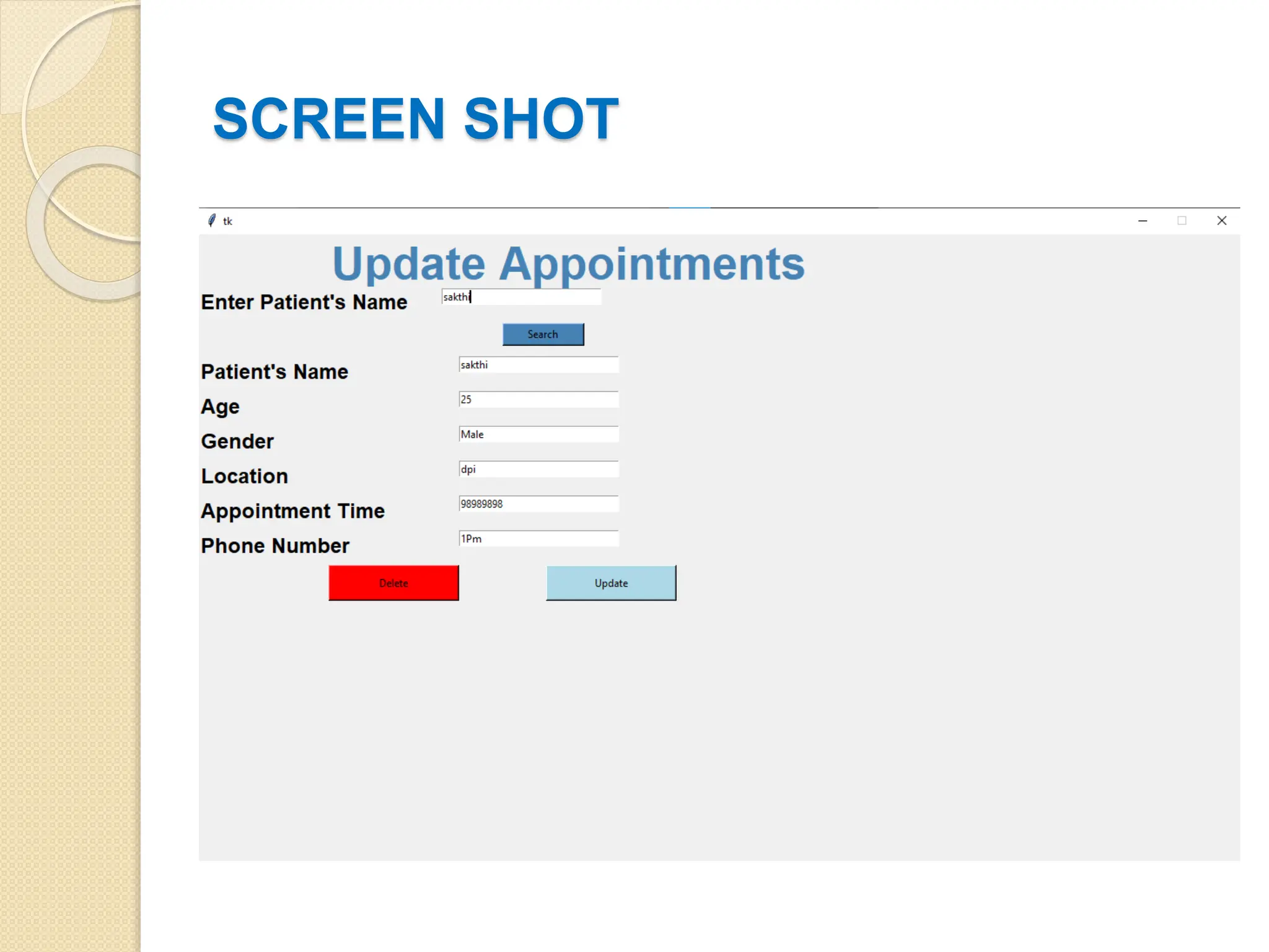 HOSPITAL APPOINTMENT SYSTEM.pptx for final project | PPTX