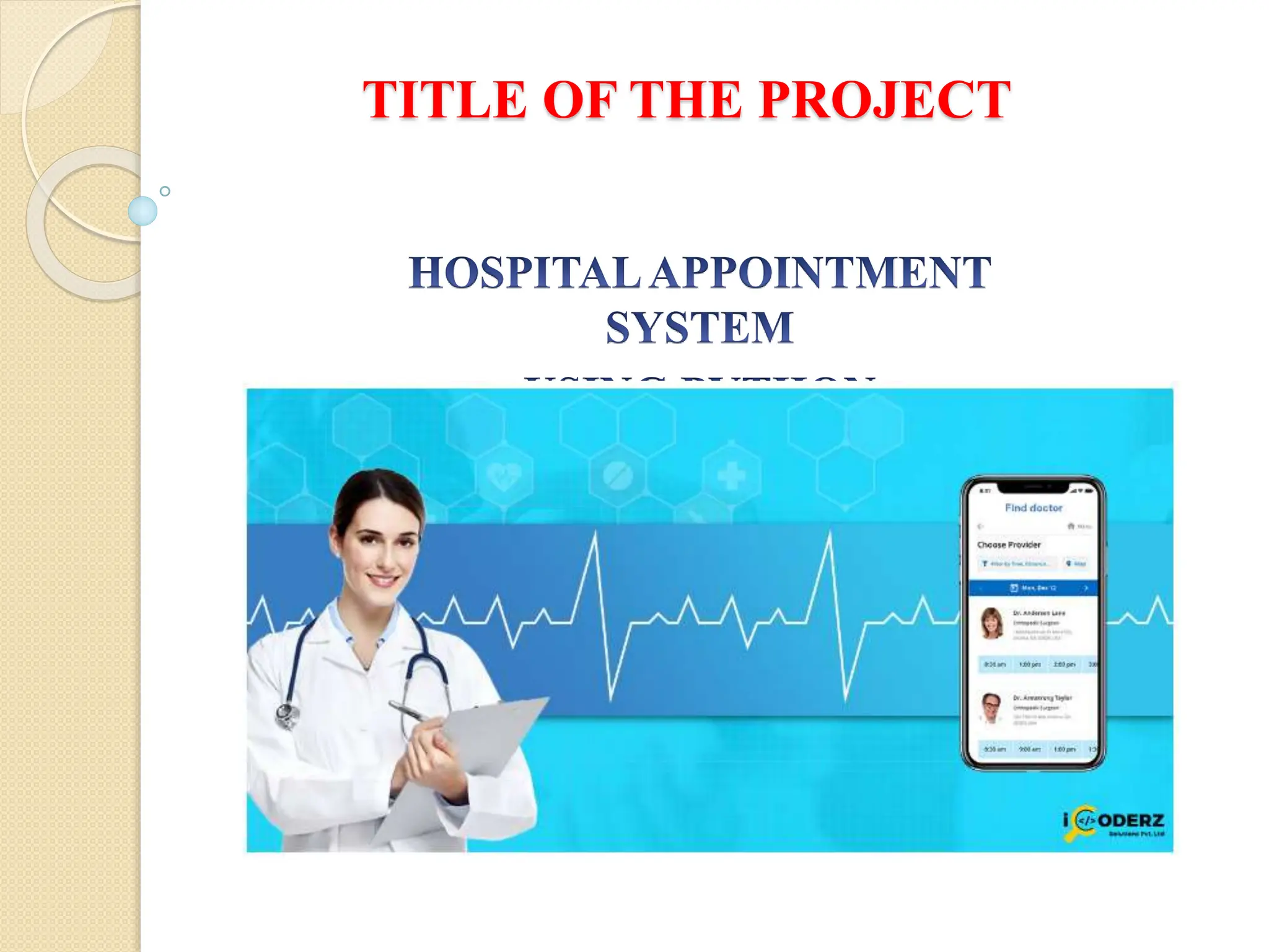 HOSPITAL APPOINTMENT SYSTEM.pptx for final project | PPTX