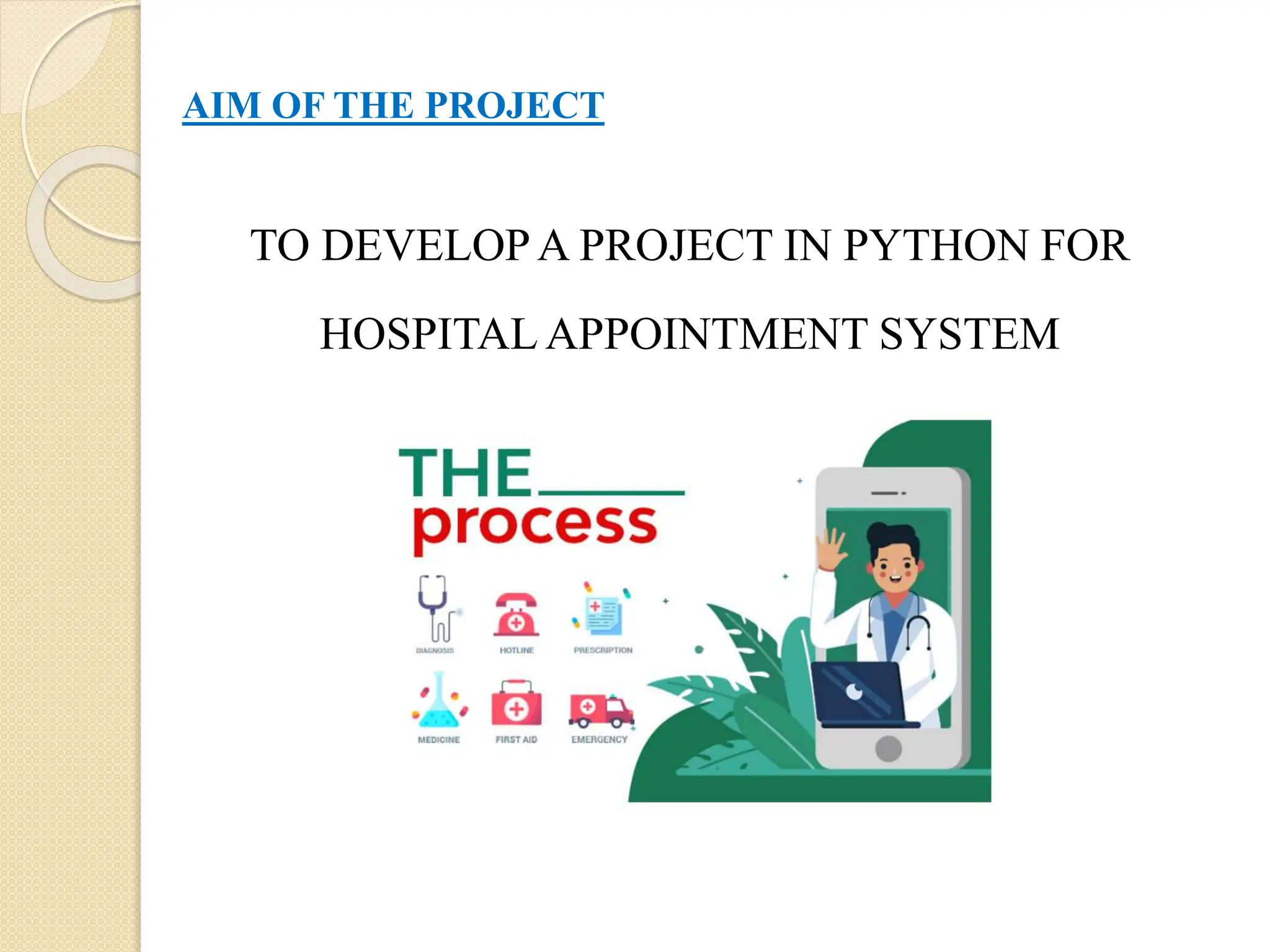 HOSPITAL APPOINTMENT SYSTEM.pptx for final project | PPTX