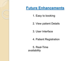 HOSPITAL APPOINTMENT SYSTEM.pptx for final project | PPTX