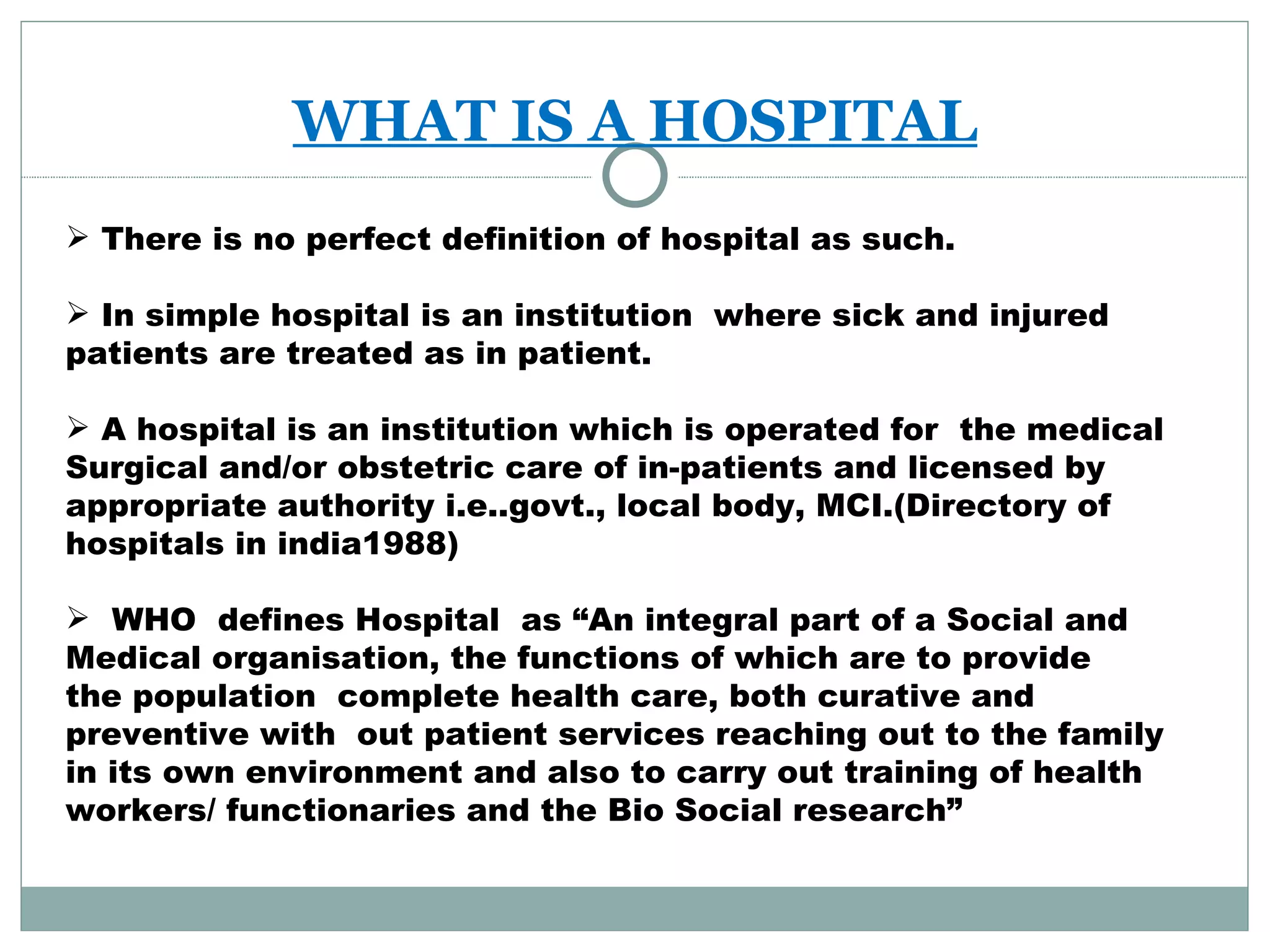 Hospital as a system | PPT