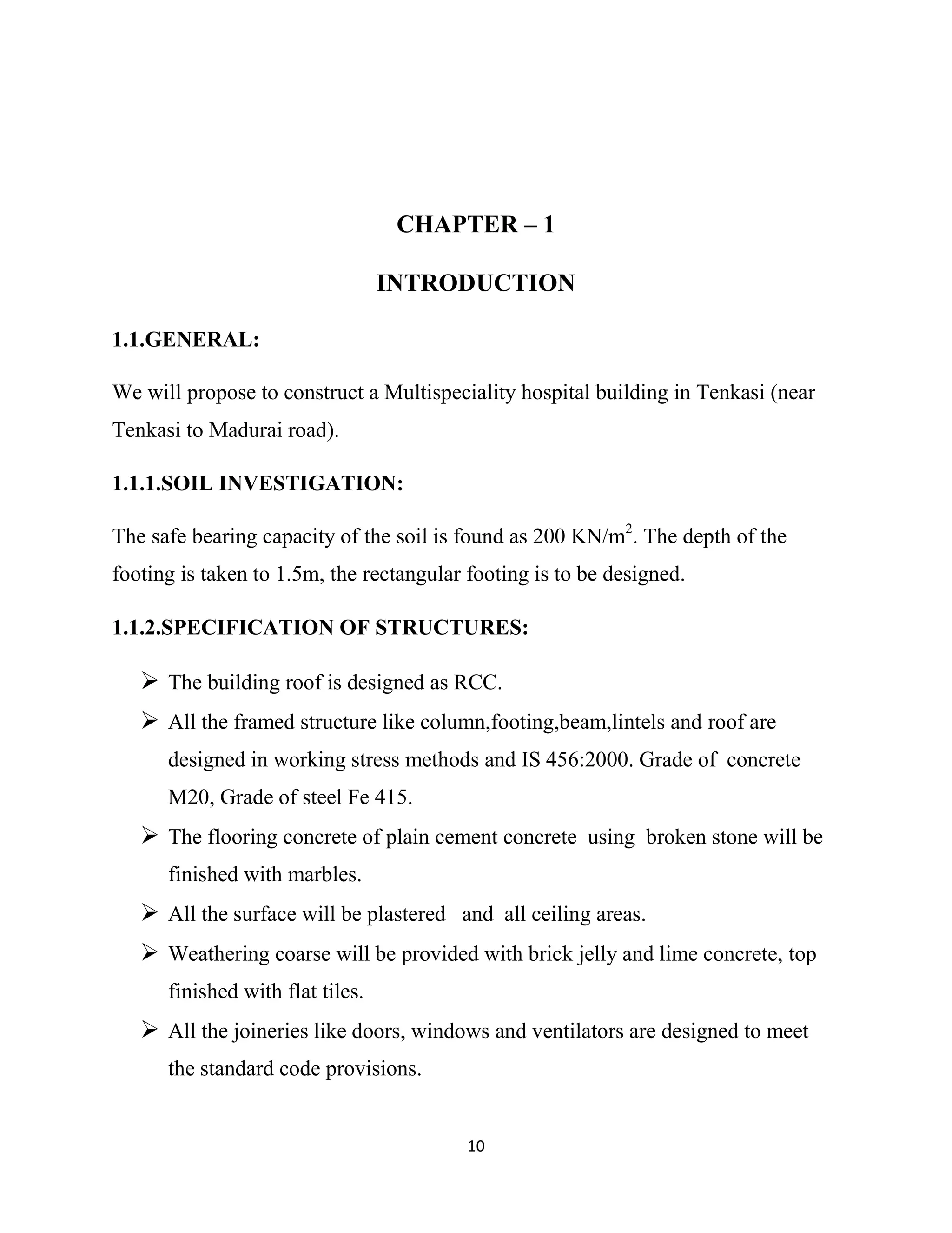 Hospital building project | PDF