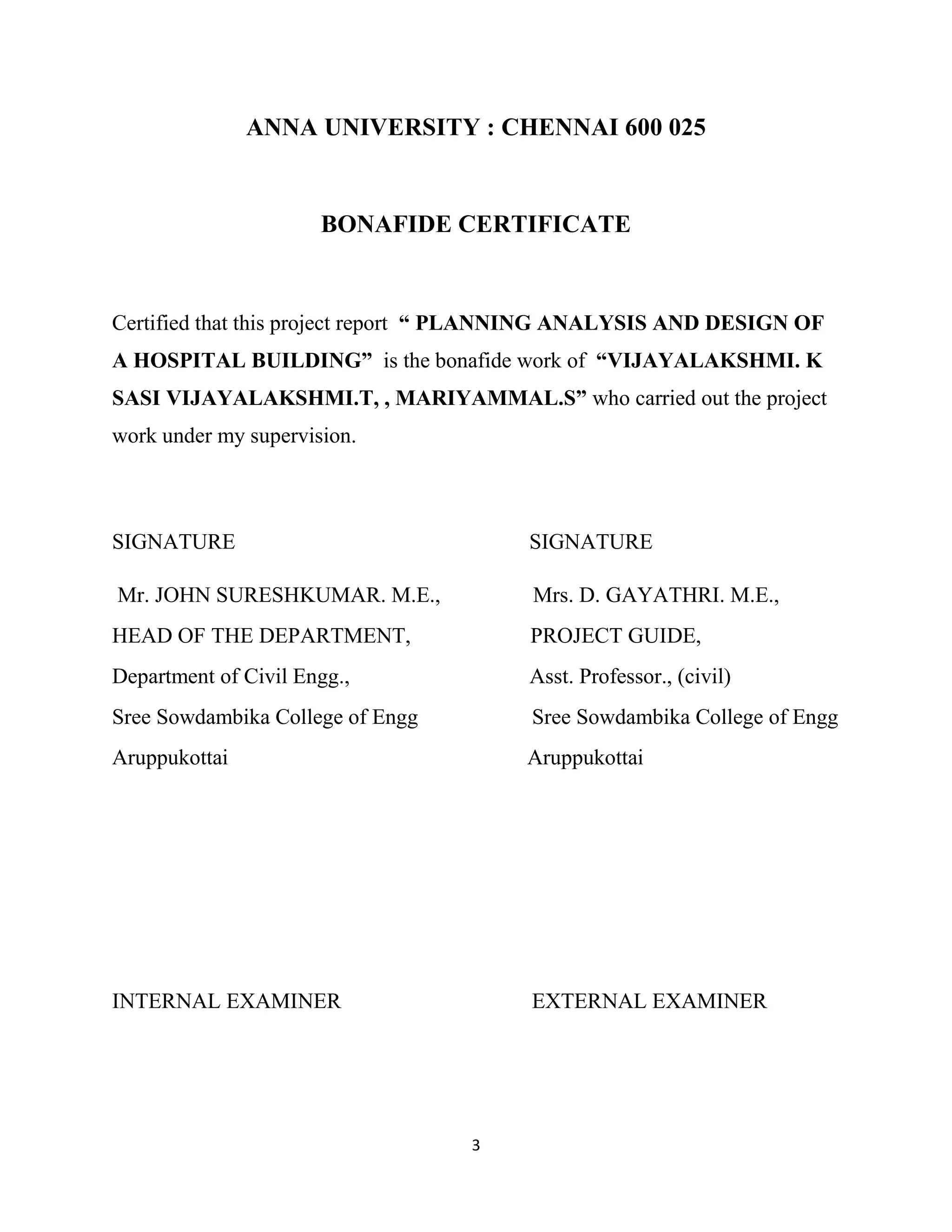 Hospital building project | PDF