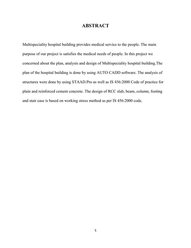 Hospital building project | PDF