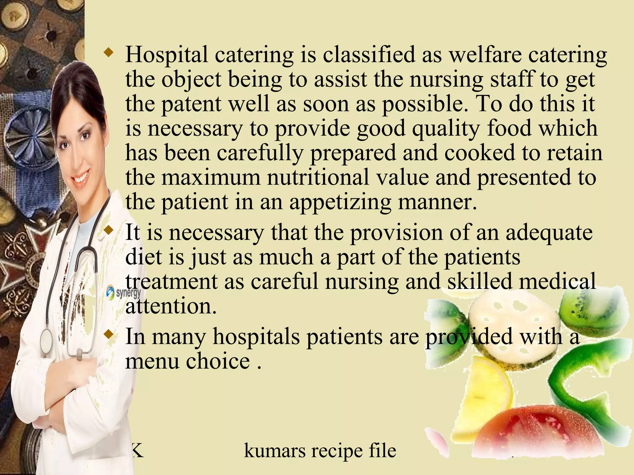 Hospital catering | PPT