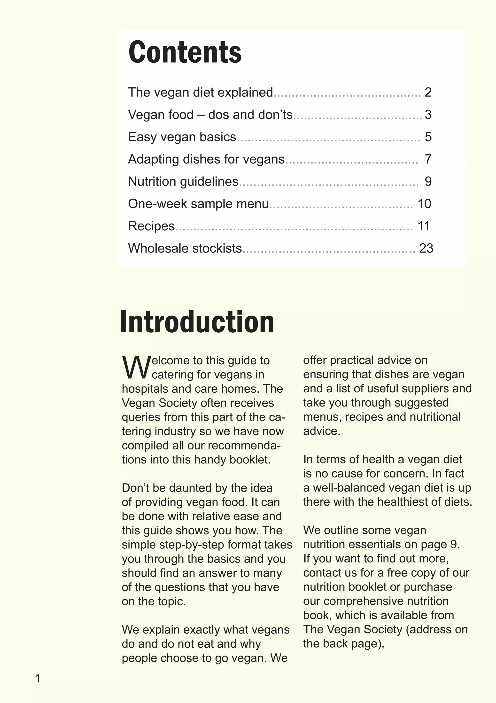 Hospital Catering Booklet | PDF