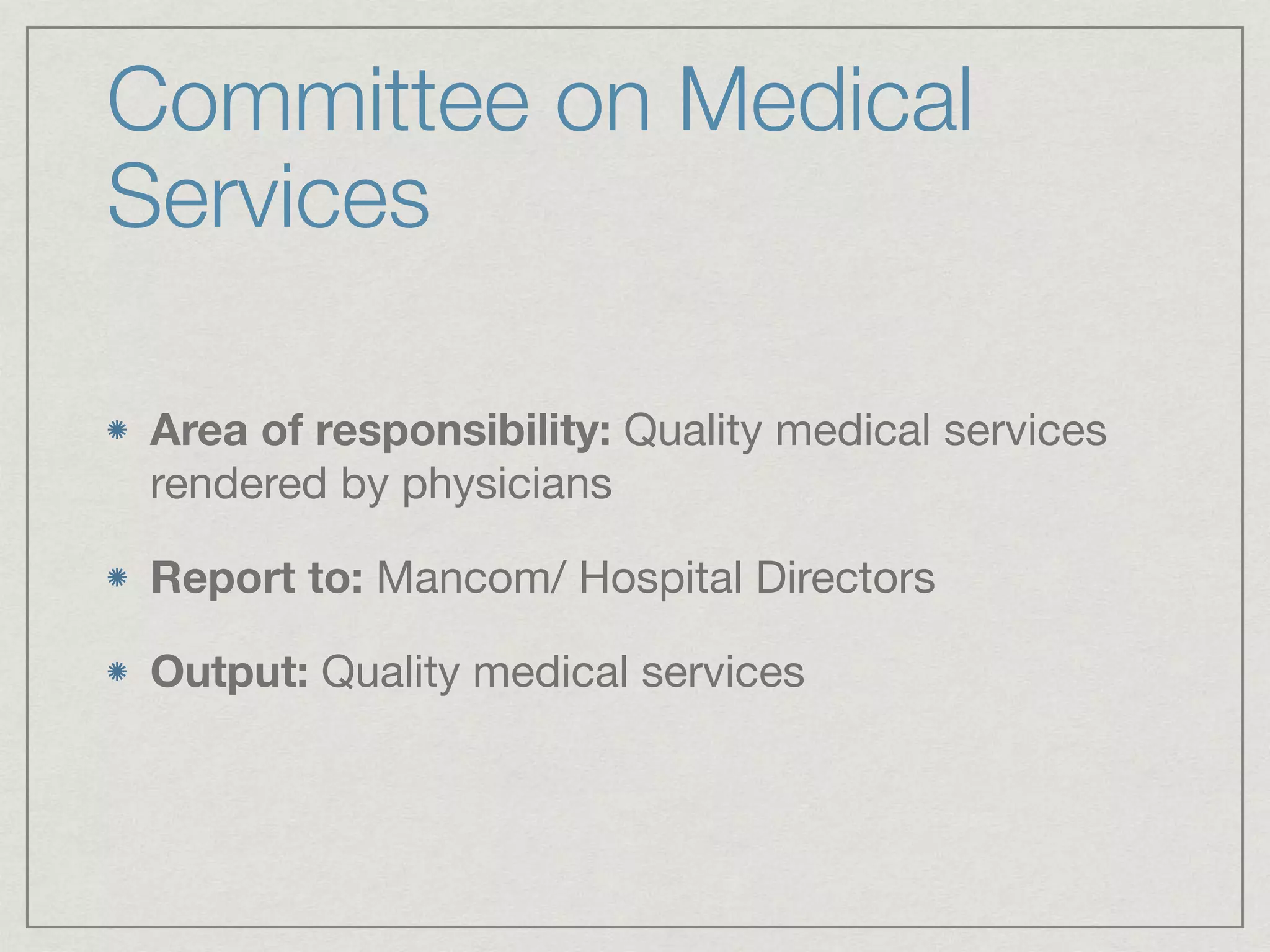Hospital committees | PDF