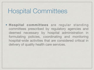 Hospital committees | PDF