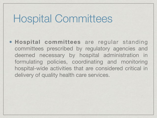 Hospital committees | PDF | Healthcare Industry | Industries