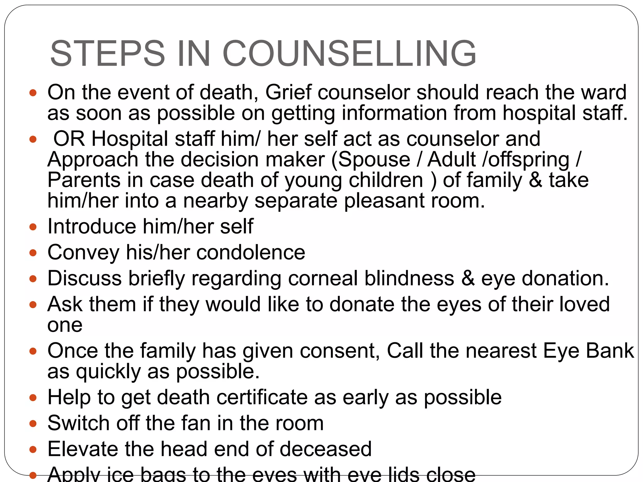 Hospital Corneal Retrieval Programme | PPTX