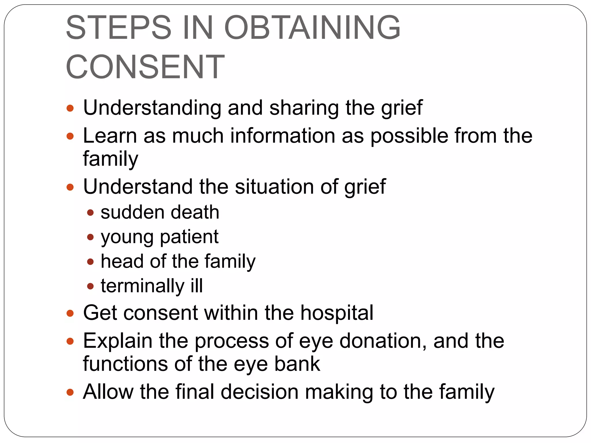 Hospital Corneal Retrieval Programme | PPTX