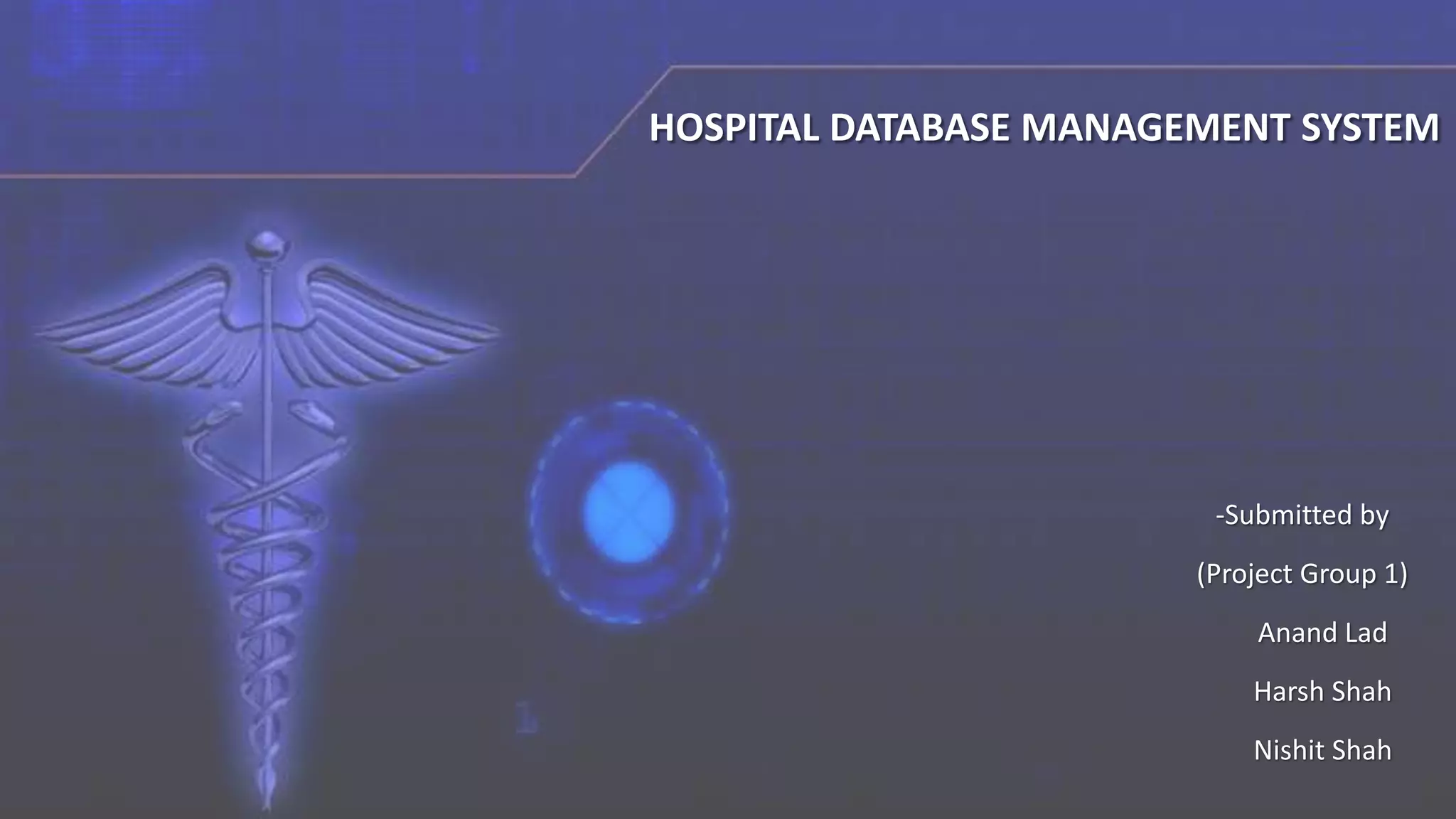 Hospital Database Management System 1 Pptx