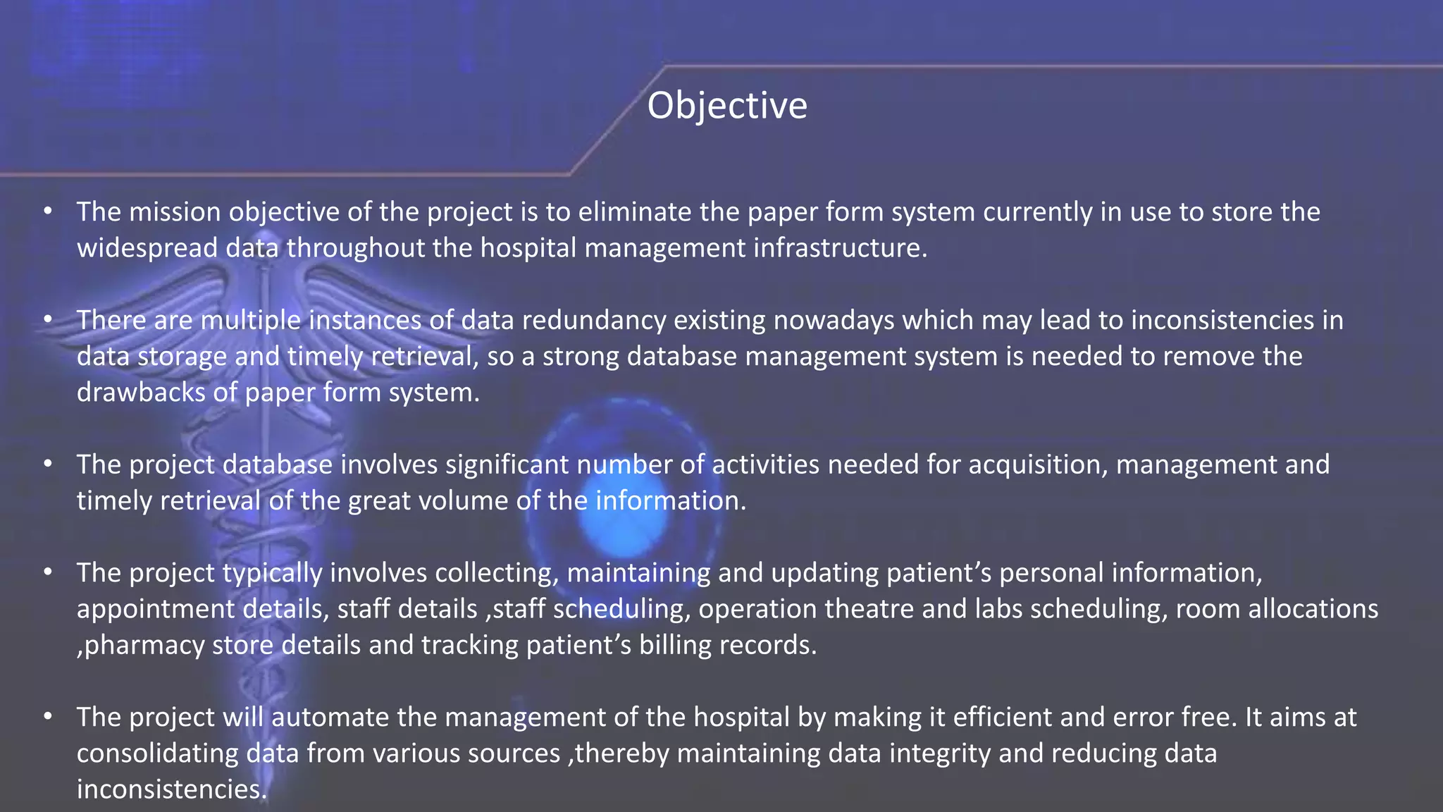 Hospital database management system (1) | PPTX