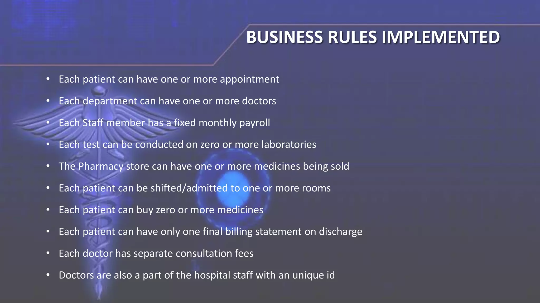 Hospital database management system (1) | PPTX