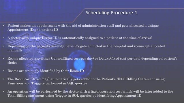 Hospital database management system (1) | PPTX