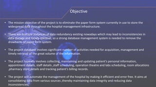 Hospital database management system (1) | PPTX
