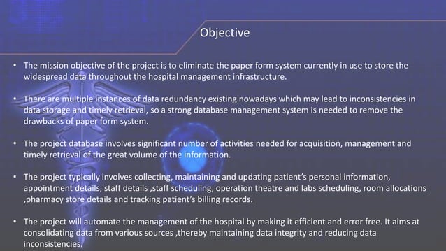 Hospital database management system (1) | PPTX