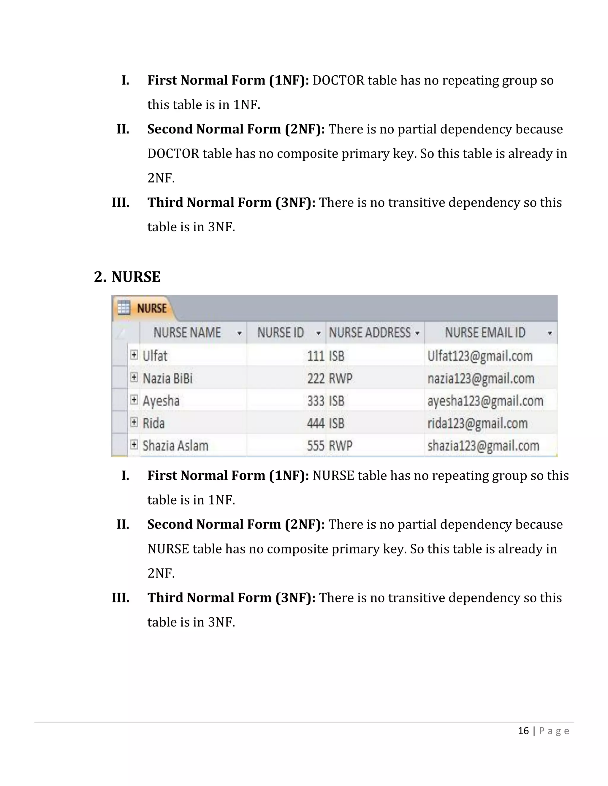Hospital database management system project report | PDF