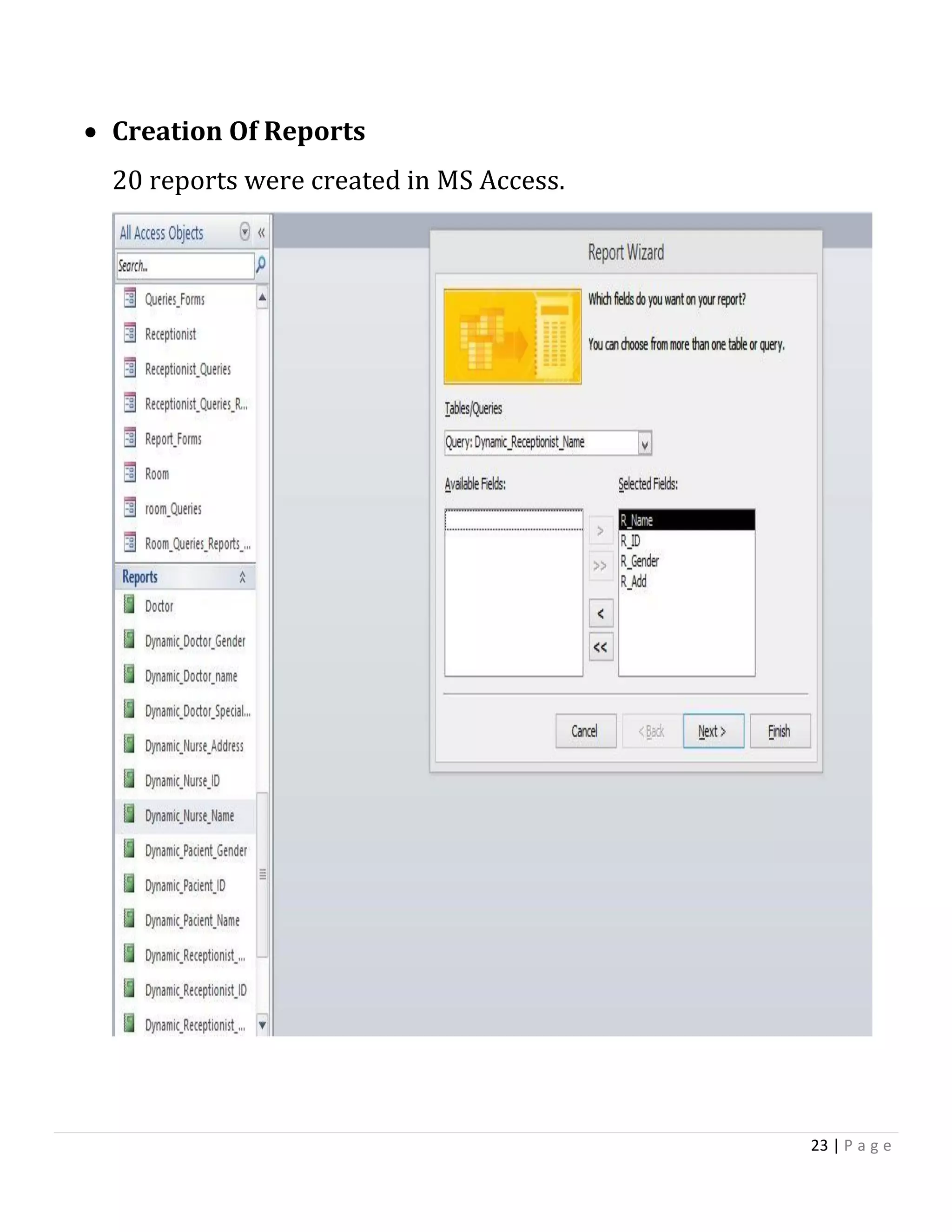 Hospital database management system project report | PDF