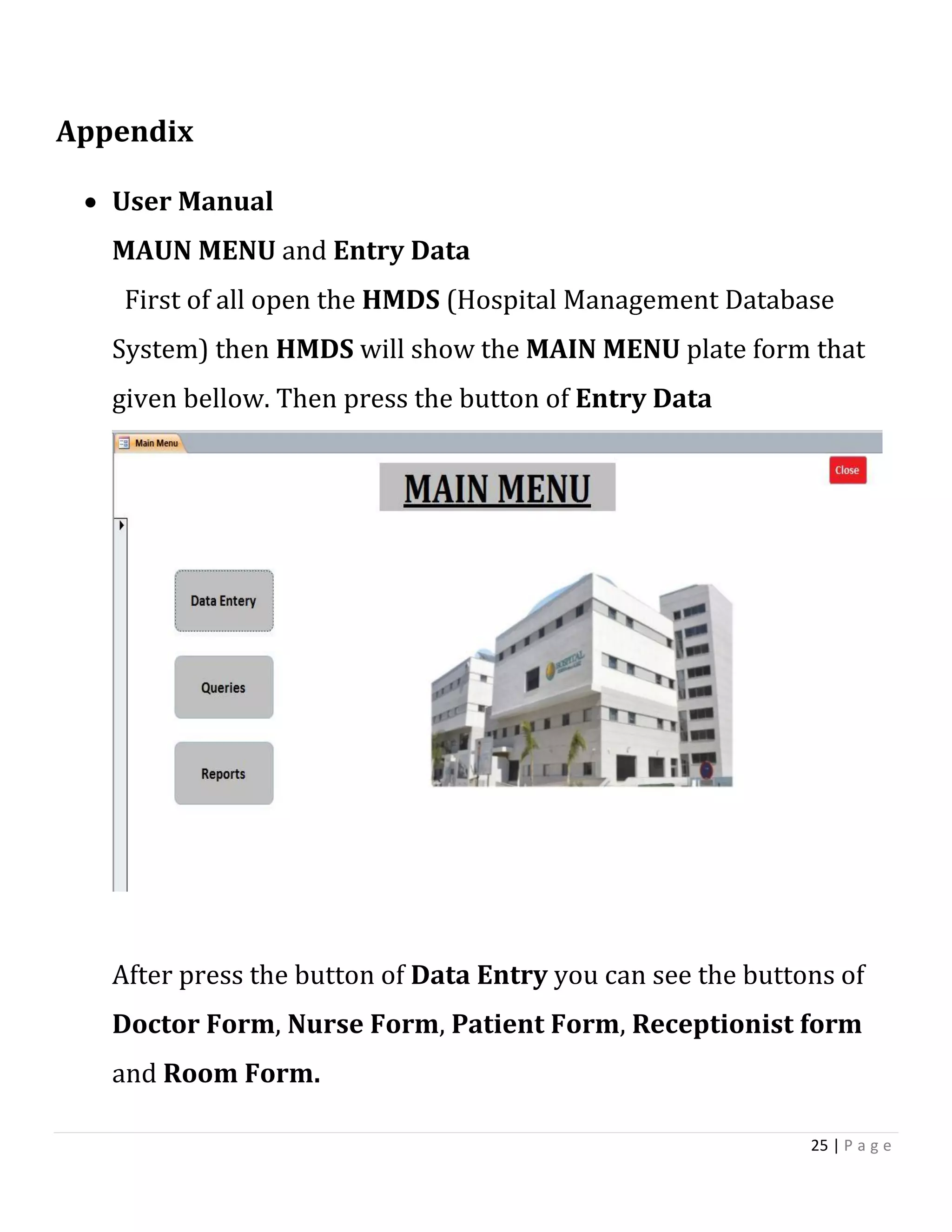 Hospital database management system project report | PDF