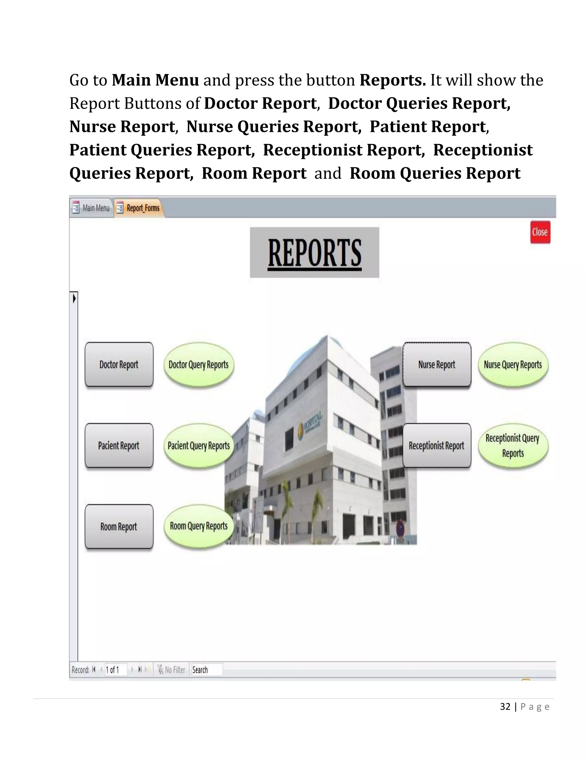 Hospital database management system project report | PDF