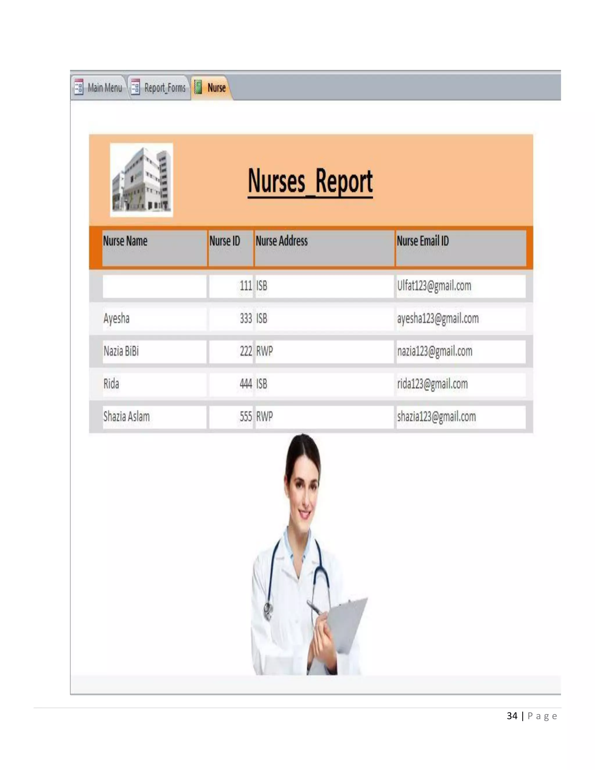 Hospital database management system project report | PDF