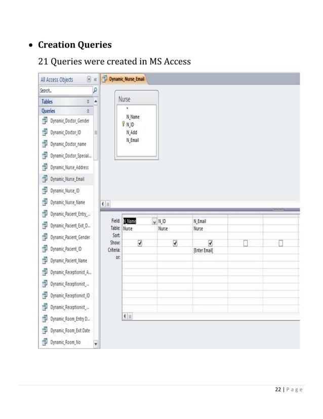 Hospital database management system project report | PDF
