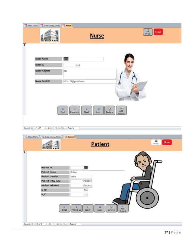 Hospital database management system project report | PDF