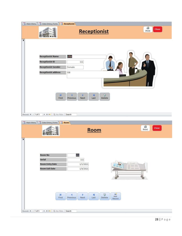 Hospital database management system project report | PDF