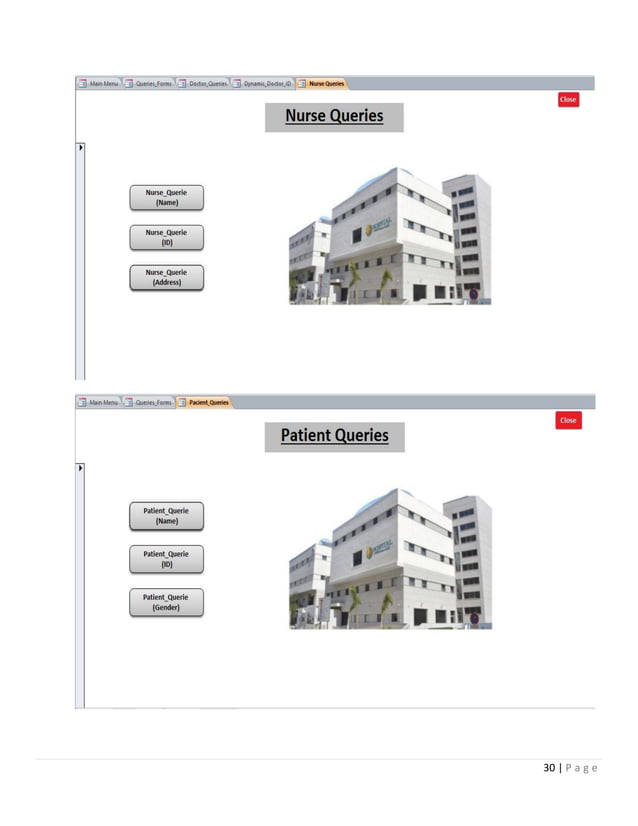 Hospital database management system project report | PDF