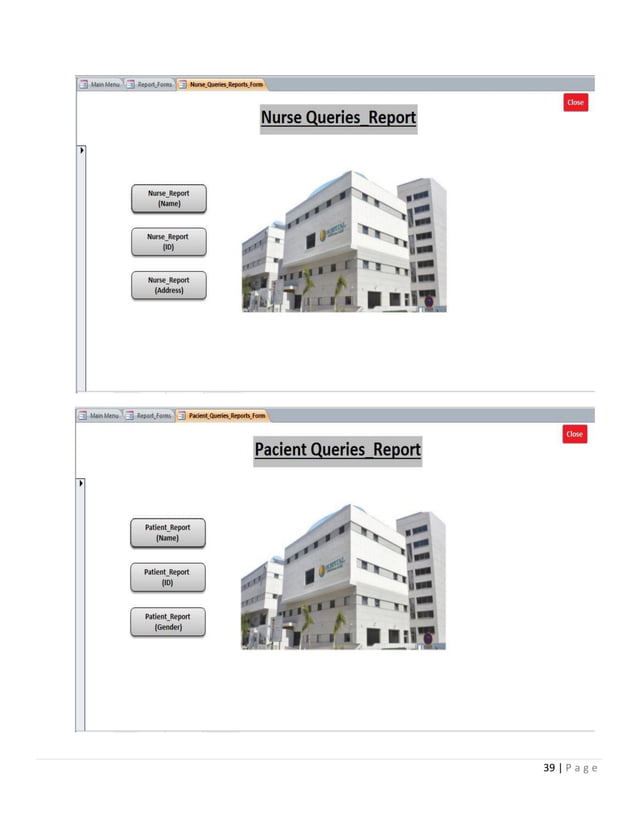 Hospital database management system project report | PDF