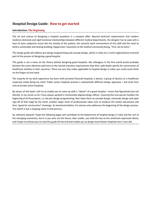 Hospital Design Guide: How to Get Started | PDF | Health Insurance ...