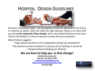 Hospital Design Guidelines | PPTX