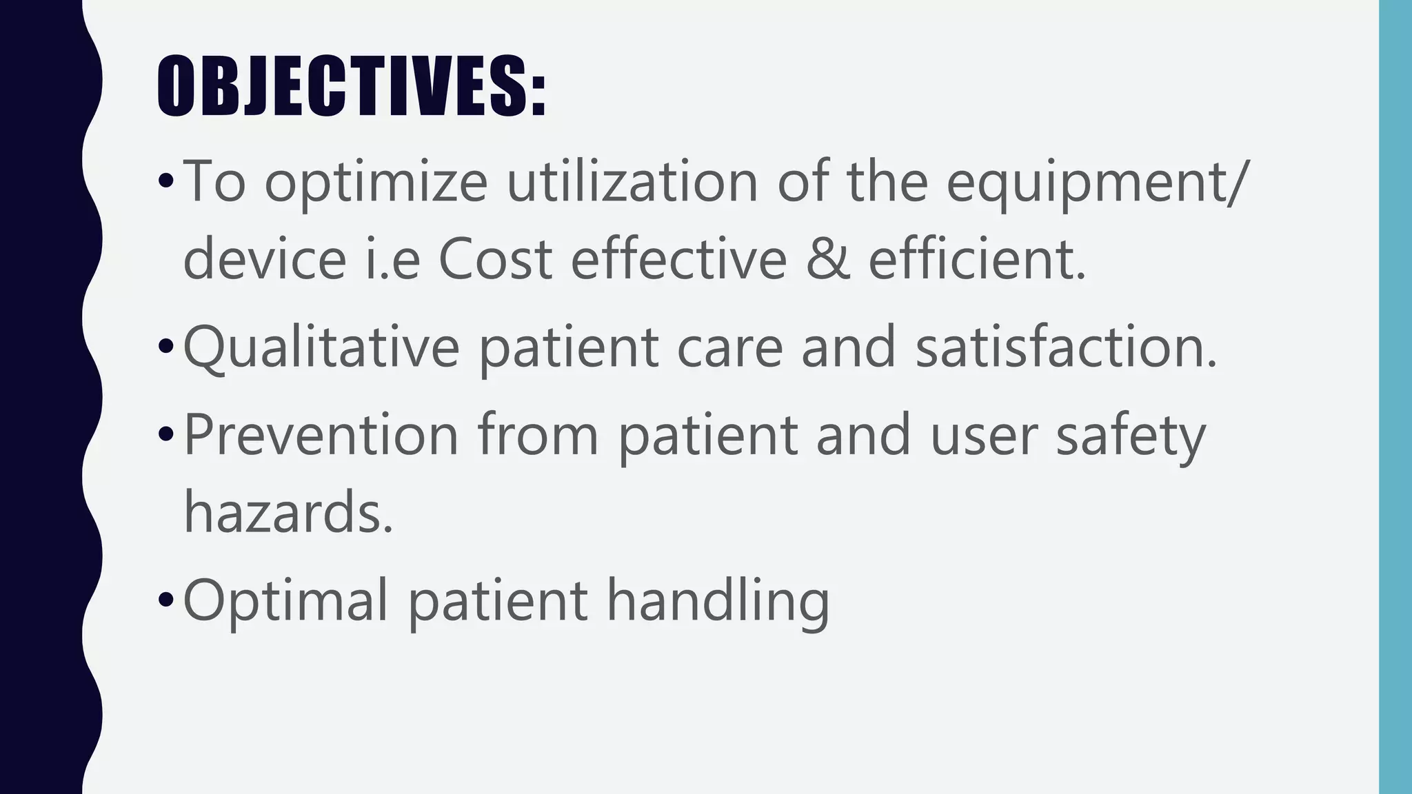 Hospital device and equipment safety ppt | PPTX