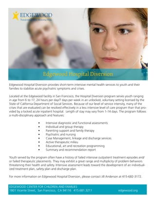 Hospital diversion flyer | PDF