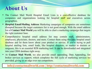 Hospital email address | PPTX | Email | Internet