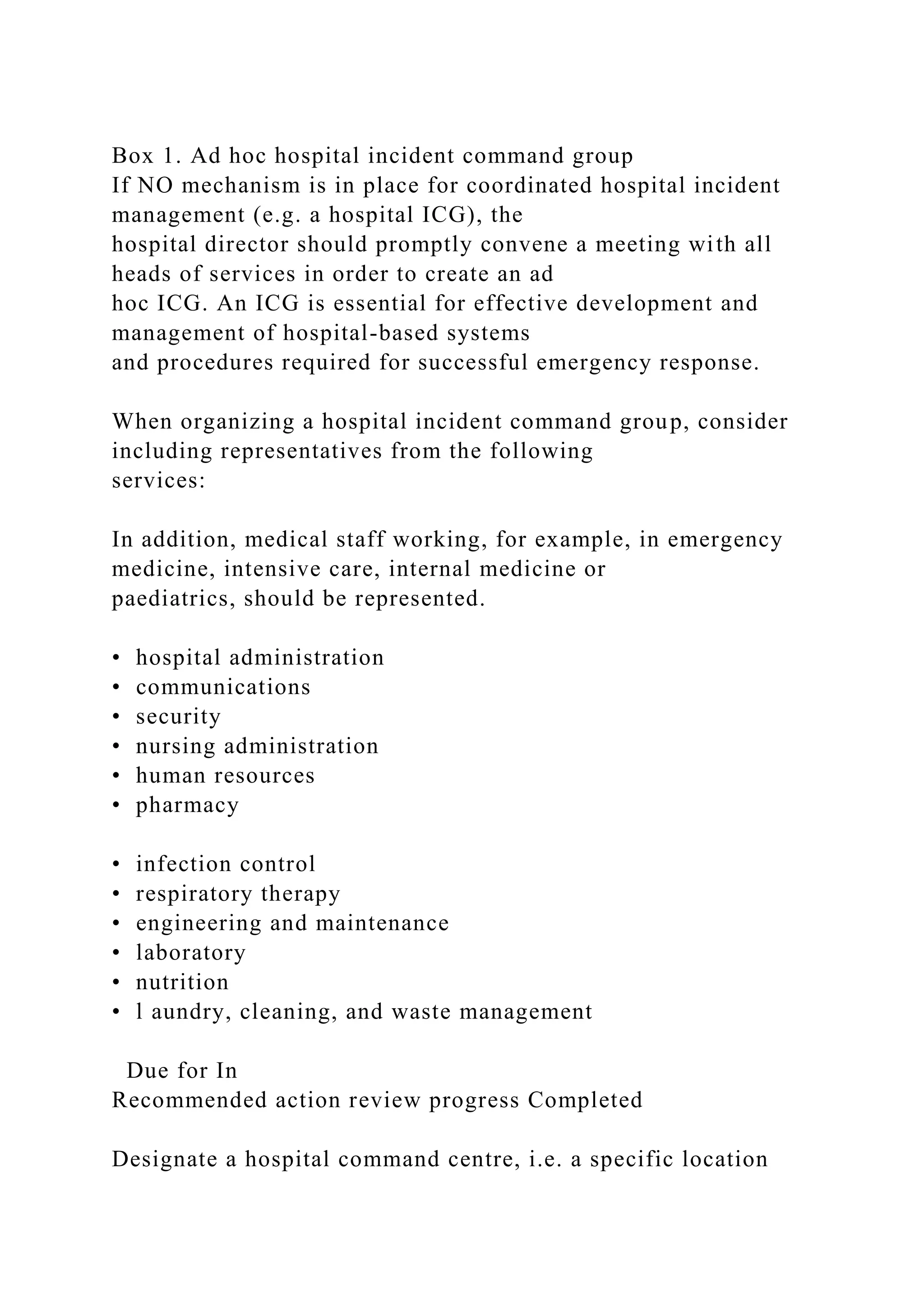 Hospital emergency response checklist An all-hazards too.docx