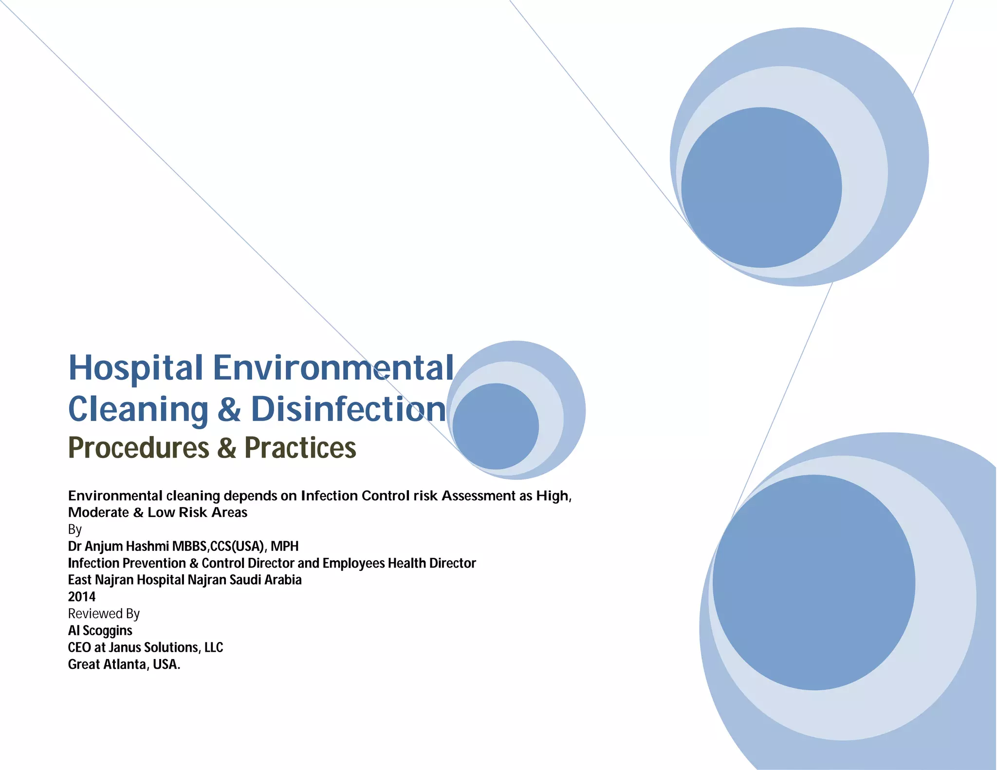 Hospital Environmental Cleaning & Disinfection, Procedures & Practices ...
